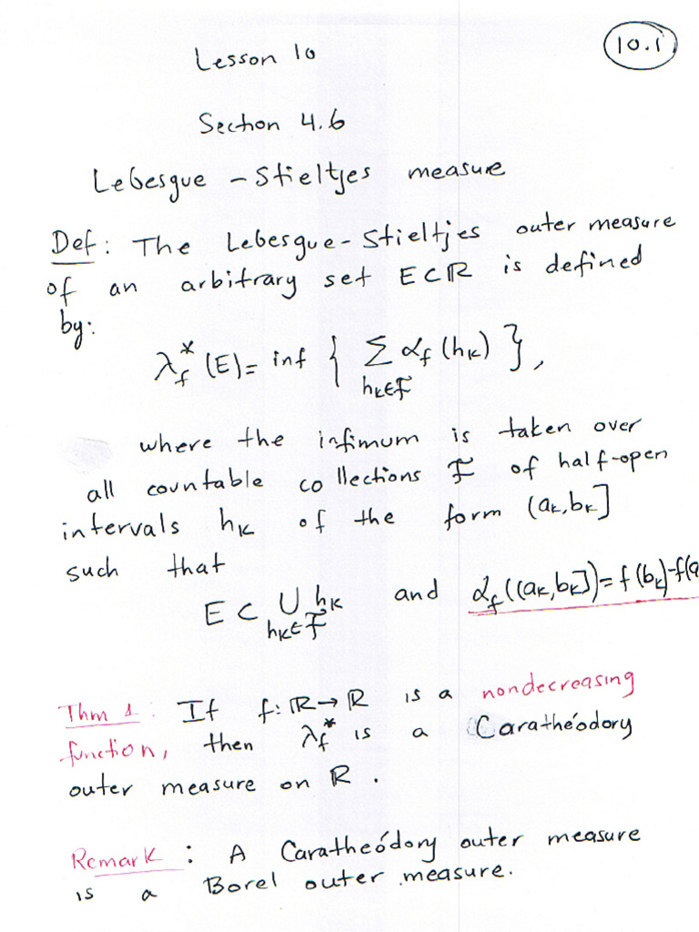Lebesgue Lecture10 | PDF