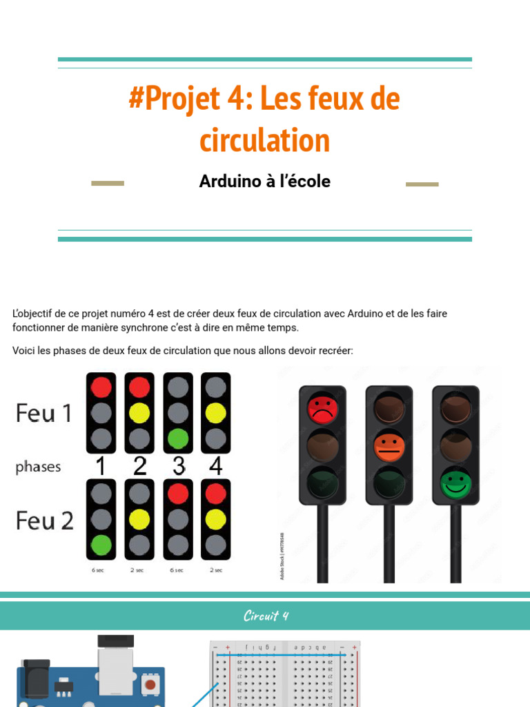 #Projet 5 - Les Feux de Circulation | PDF | Feu de circulation | Électrotechnique