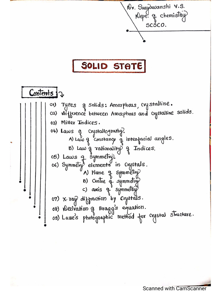 Solid State Notes | PDF