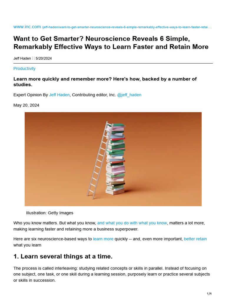 6 Neuroscience Tips to Learn Faster | PDF | Memory | Cognition