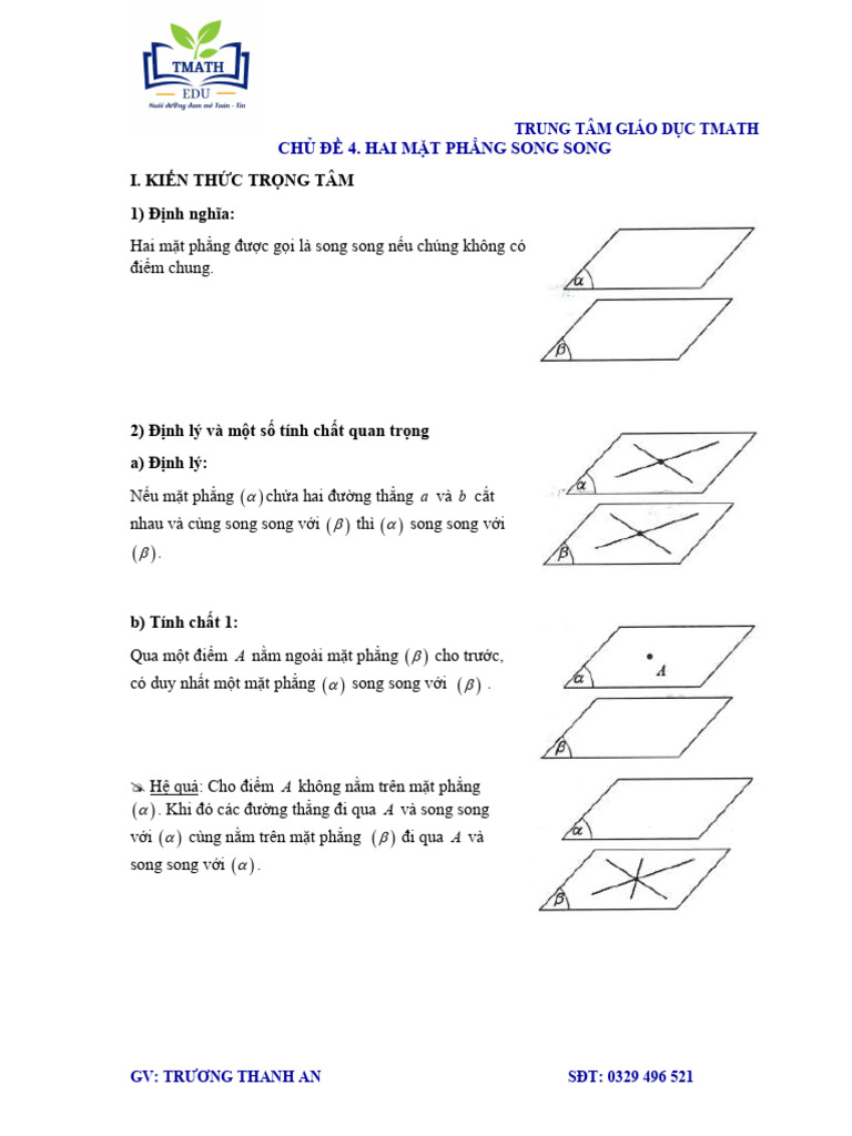 HH - C2 - B4 - HAI MẶT PHẲNG SONG SONG | PDF