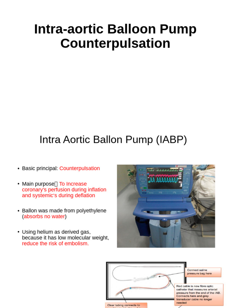 Intra-Aortic Balloon Pump Counterpulsation Presentasi | PDF | Diastole ...