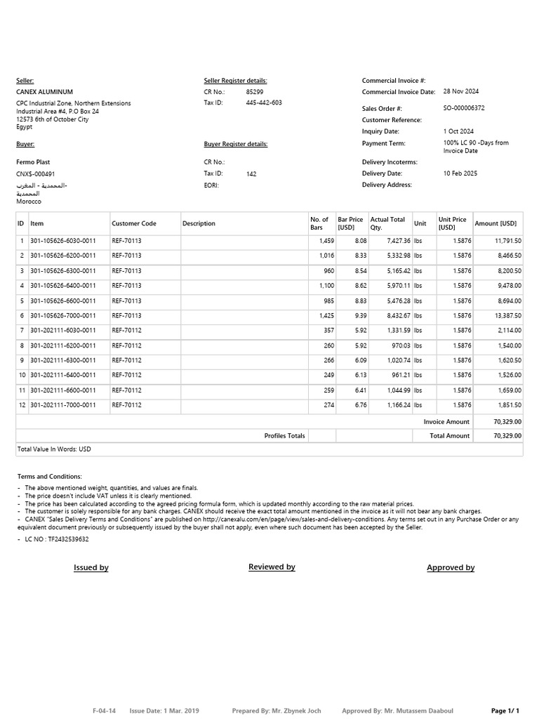 Show Invoice (1) | PDF | Invoice | Prices