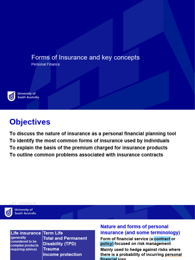 Personal Finance - Week 4 Slides - 2022 Update | PDF | Insurance | Life Insurance