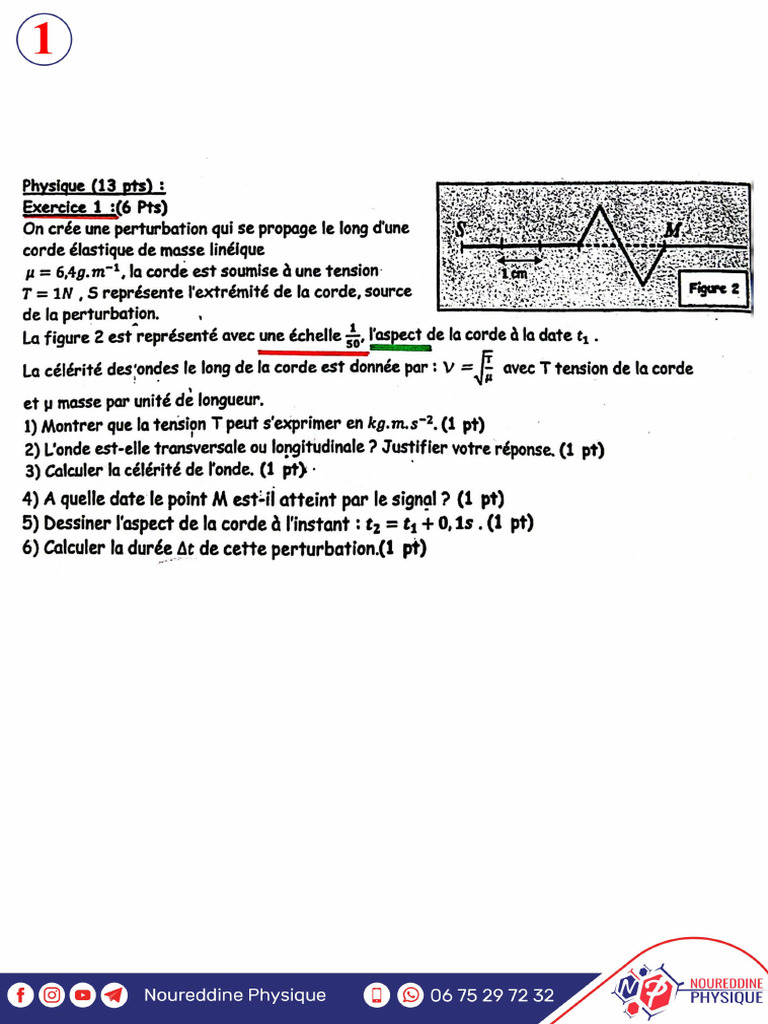 Les Ondes 2024 - (Exercice + Correction) | PDF