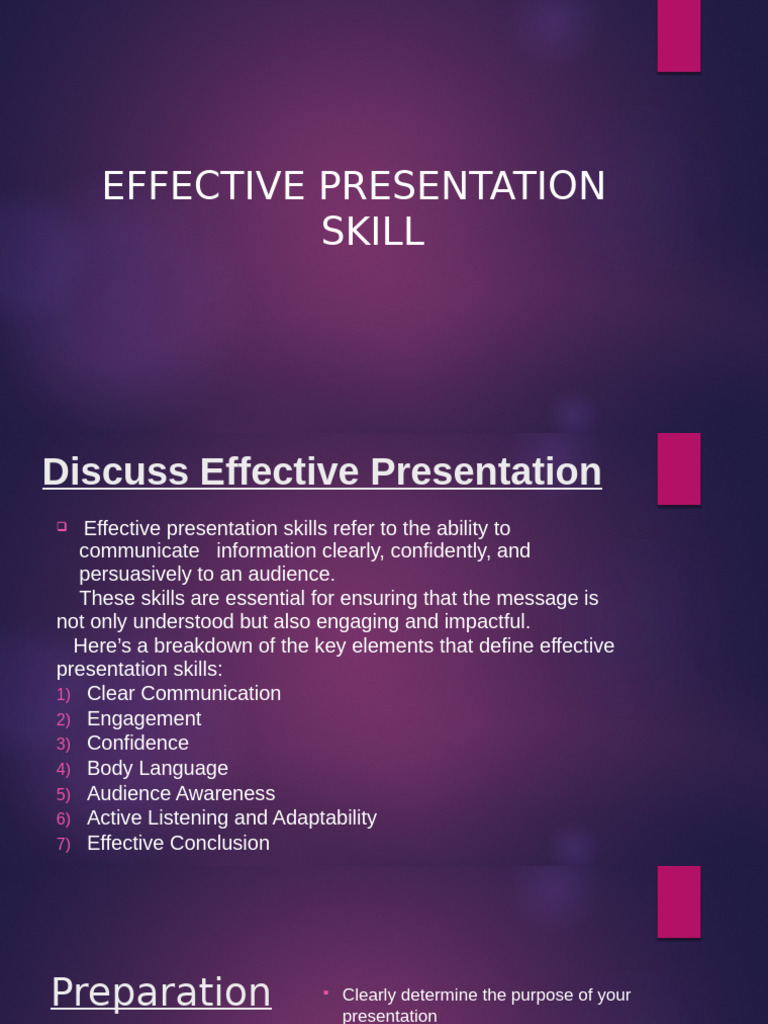 Efficative Presantation Skill | PDF