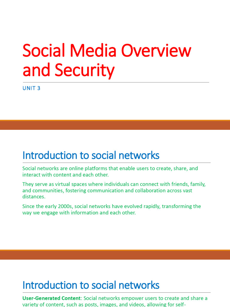 Cyber Security Unit 3 | PDF | Popular Culture & Media Studies | Social Media