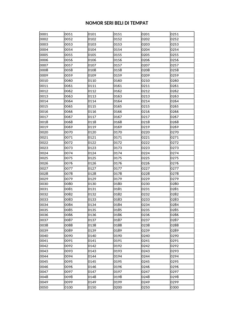 Nomor Seri Kupon Mancing | PDF