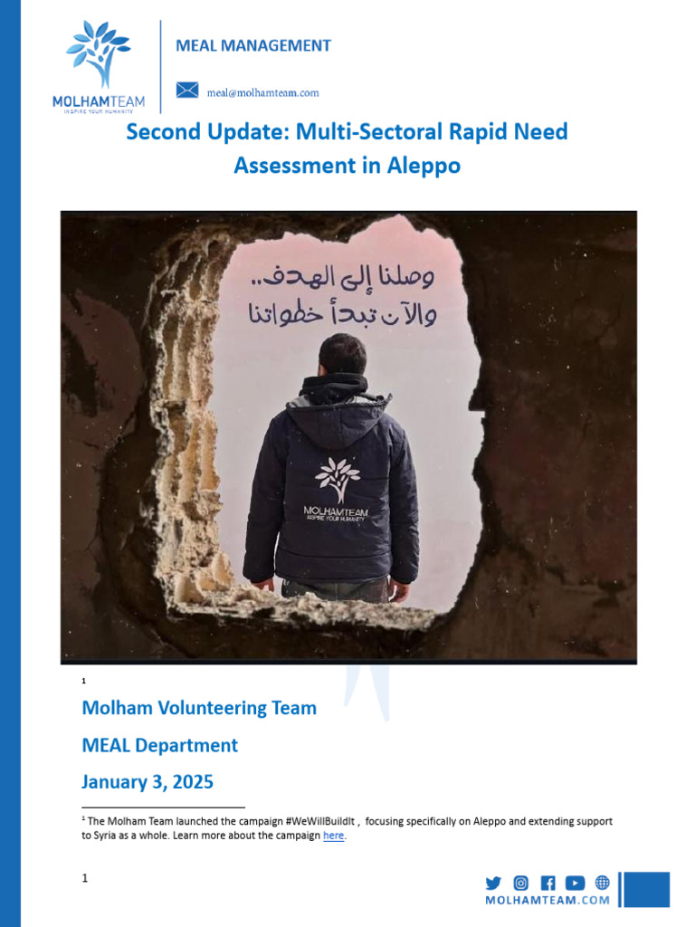 Multi-Sectoral Rapid Need Assessment in Aleppo | PDF | Malnutrition | Wash