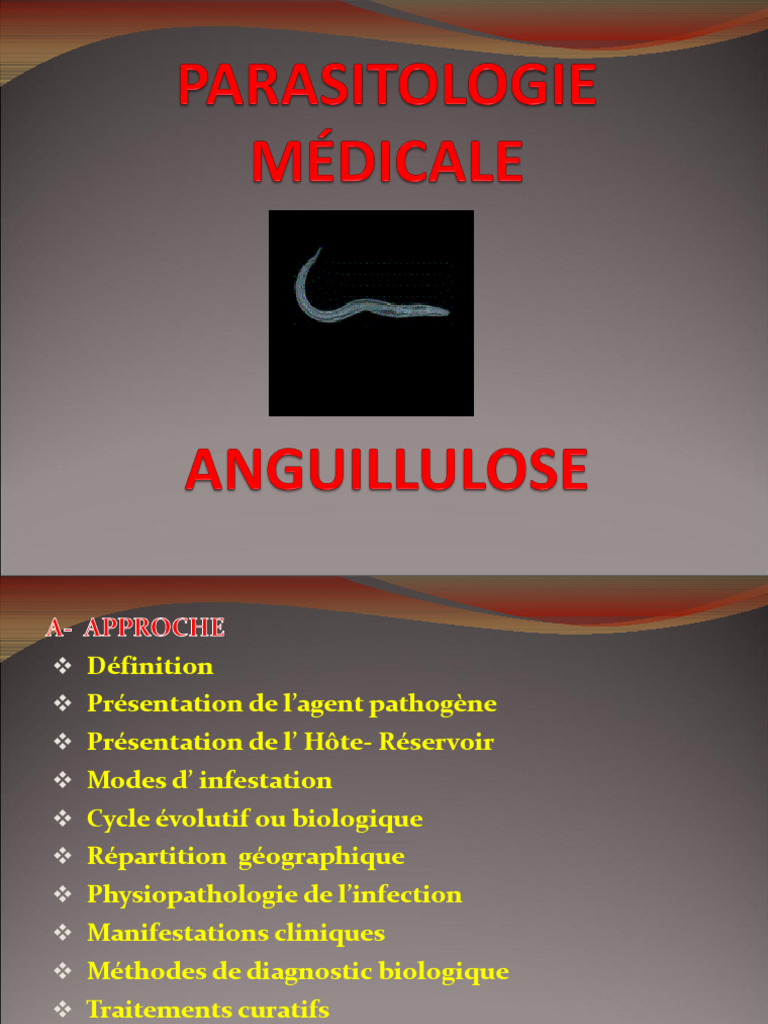 Hyperéosinophilie et Anguillulose | PDF | Microbiologie | Maladies et ...