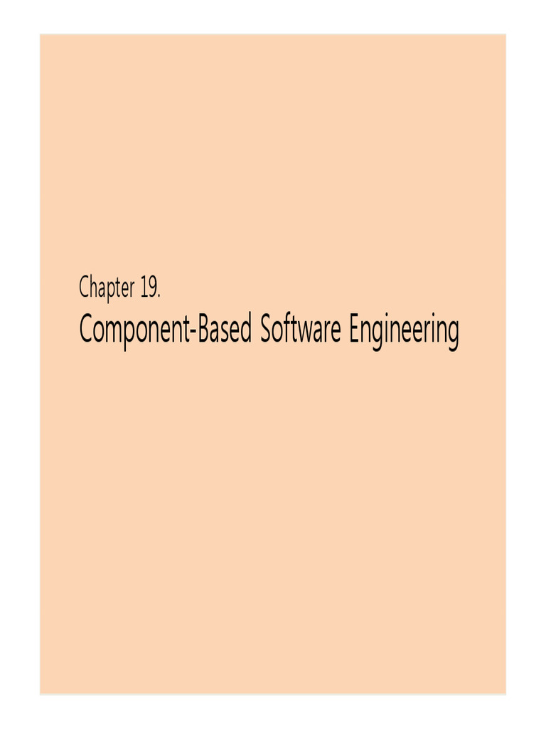 Component-Based Software Engineering | PDF | Interface (Computing ...
