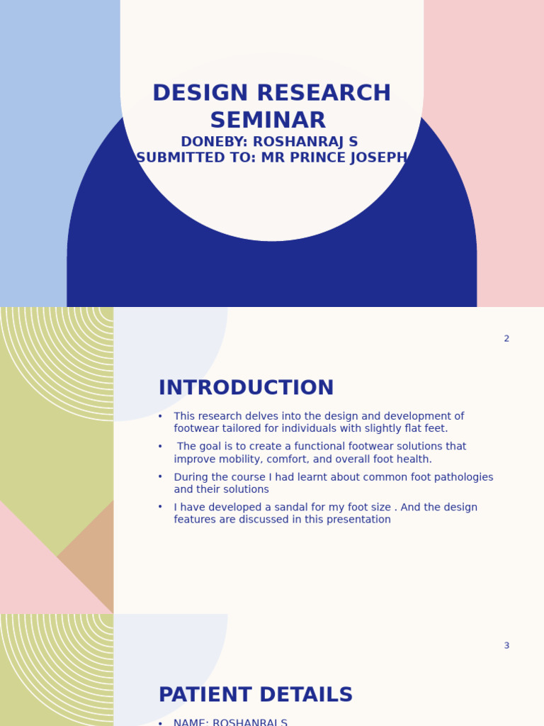 Design Research Seminar Final | PDF | Foot | Medical Specialties