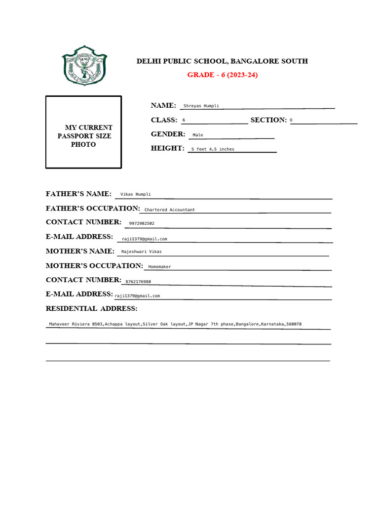 Portfolio Grade 6 | PDF