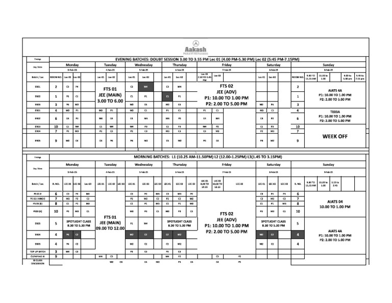 Time Table 3 - 02to - 9 - 02 | PDF