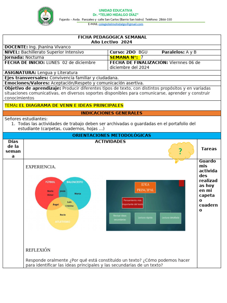 Ficha Pedagogica Lengua 2do Bgu 7 | PDF | Carne