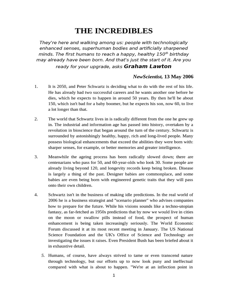 The incredibles -Text | PDF