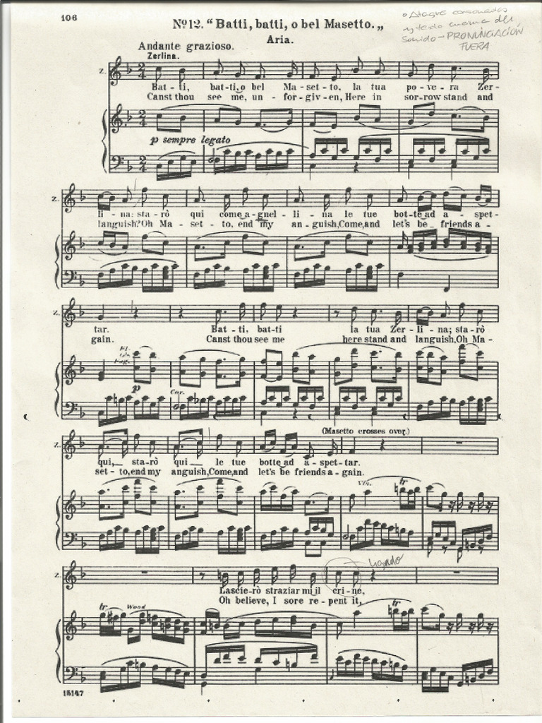 Batti Batti Partitura | PDF