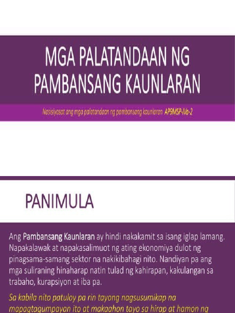 Pambansang Kaunlaran | PDF
