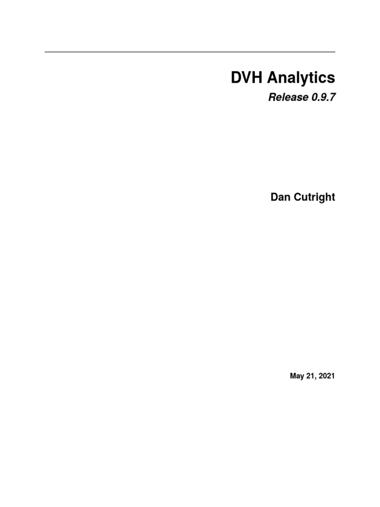 Dvha Readthedocs Io en Stable | PDF | Table (Database) | Boolean Data Type
