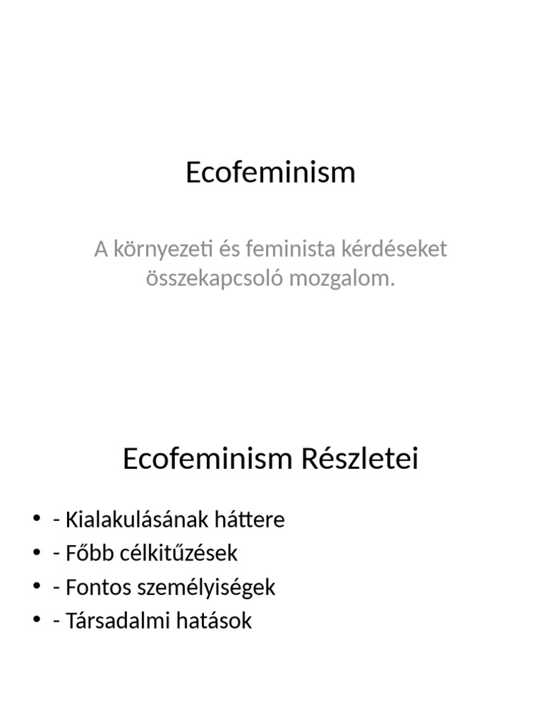 Ecofeminism | PDF