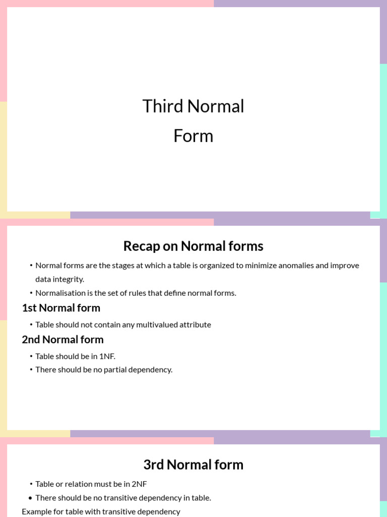 Third Normal Form | PDF