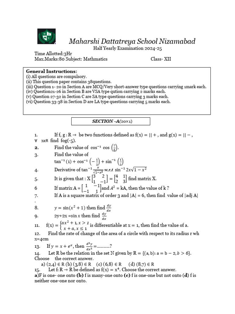 math 12th final | PDF | Mathematical Concepts | Mathematics