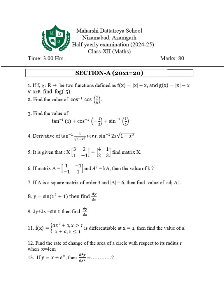 hye math 12th | PDF | Mathematical Physics | Mathematics