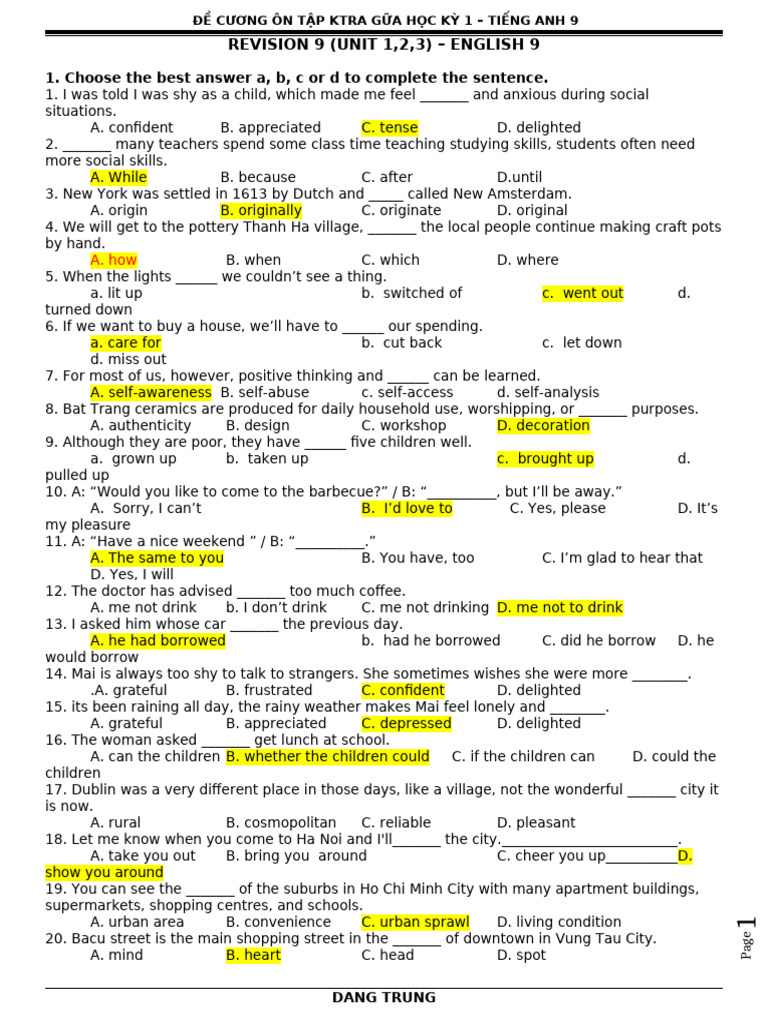 REVISION-9-UNIT-123 | PDF | Caffeine