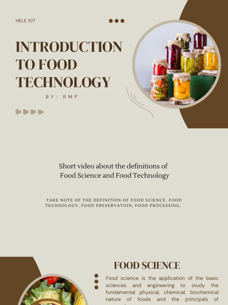 Food Science & Technology Basics | PDF | Food Science | Cooking
