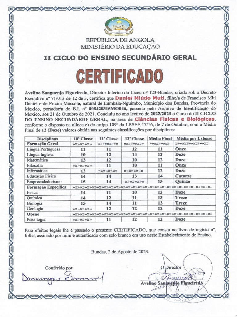 Certificado 12 | PDF