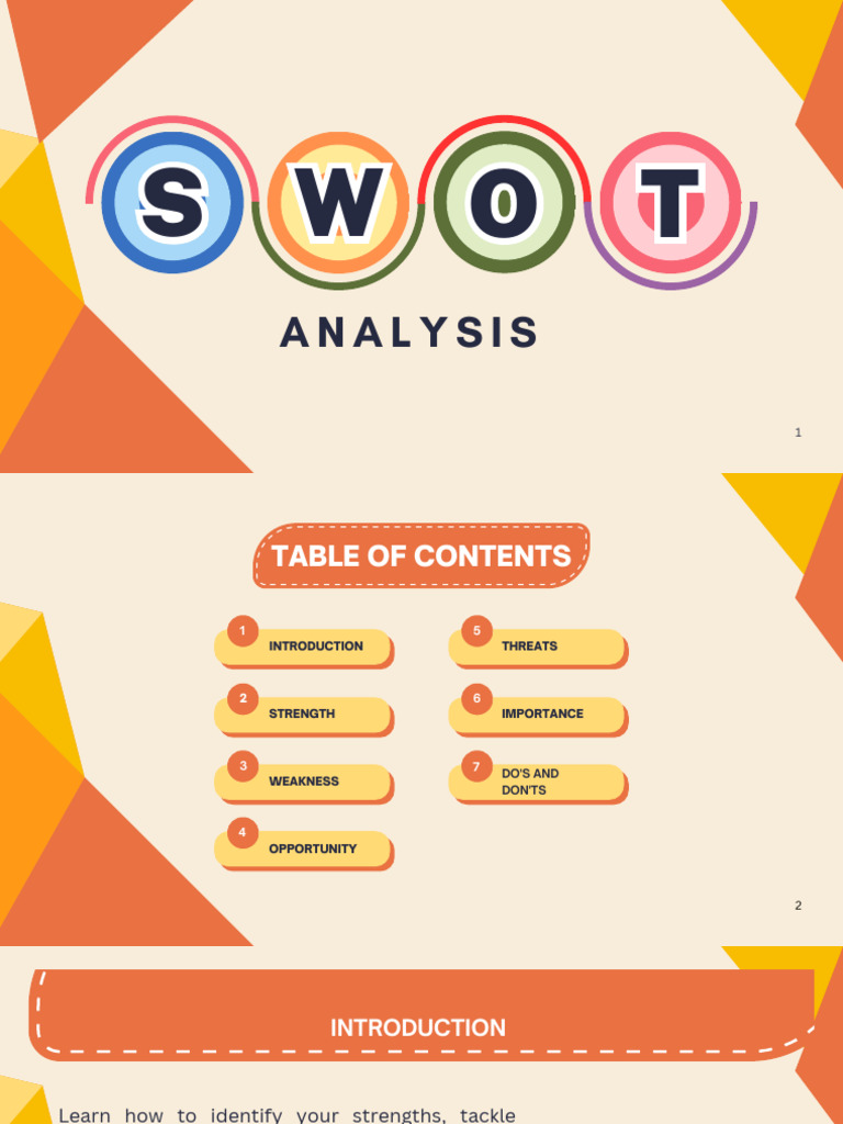 Mastering SWOT Analysis For A Successful Life | PDF | Swot Analysis | Mentorship