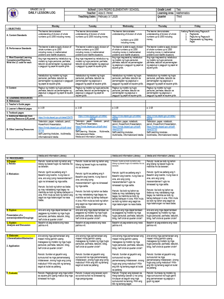 DLL-Math-5E-week-8-Q3-FEB 3-7,2025 | PDF