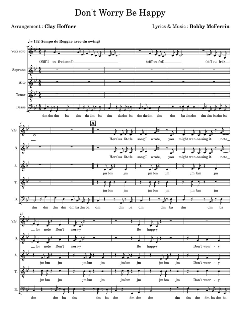 Don't Worry, Be Happy Lyrics | PDF | Vocal Music | Singing