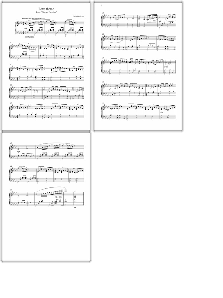 Cinema Paradiso Love Theme Piano Sheet Music _ TOAZ.INFO | PDF