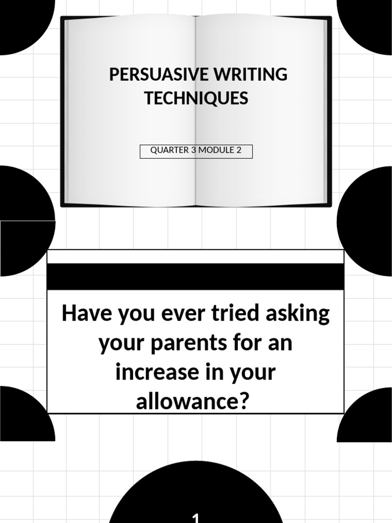 Persuasive Writing Techniques Guide | PDF | Learning | Writing