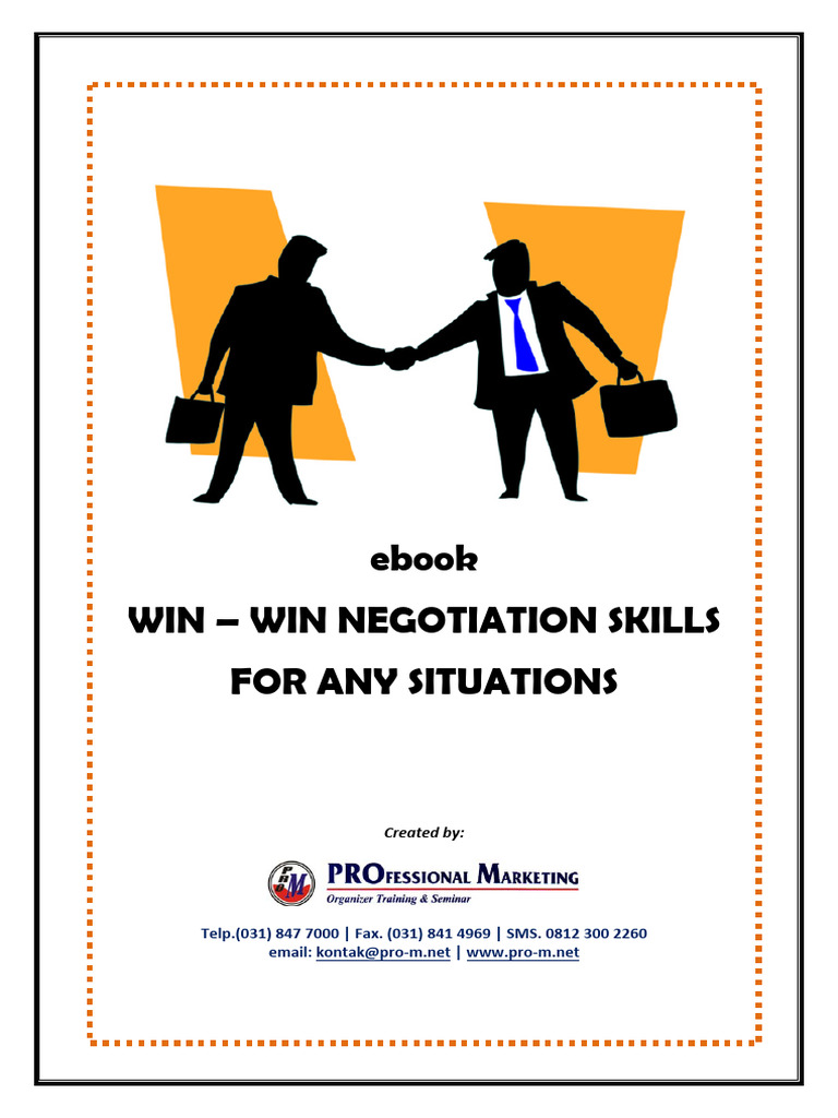 Ebook Win Win Negotiation Skills For Any Situations | PDF