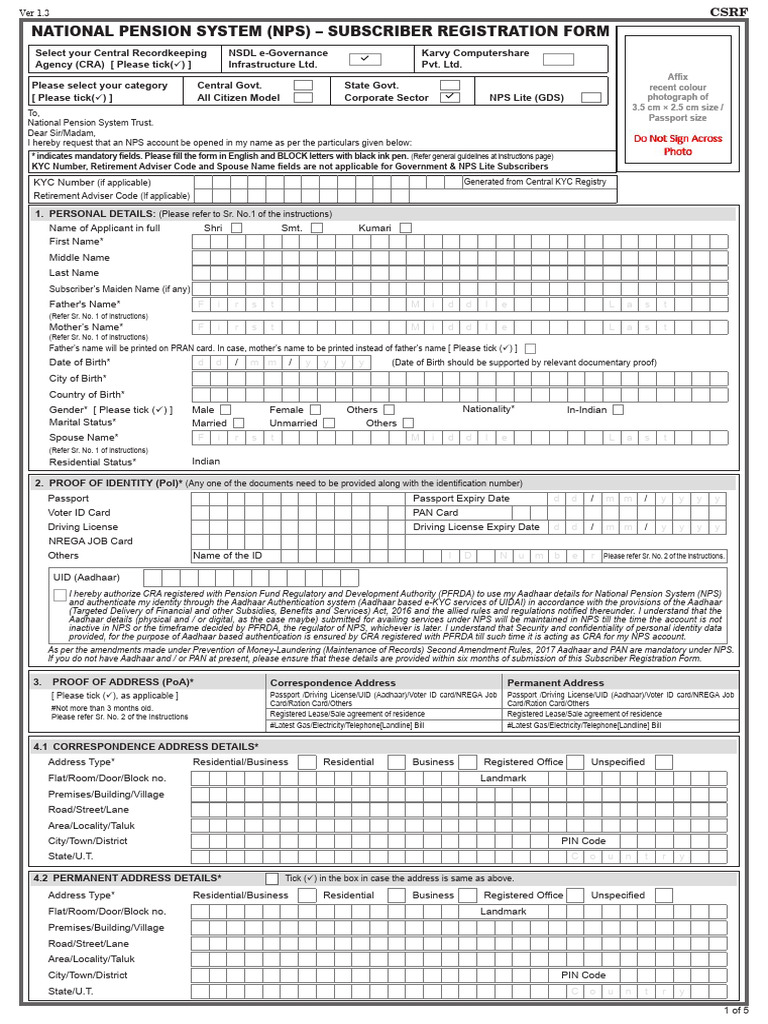 CSRF - Registration Form_RBEI | PDF | Identity Document