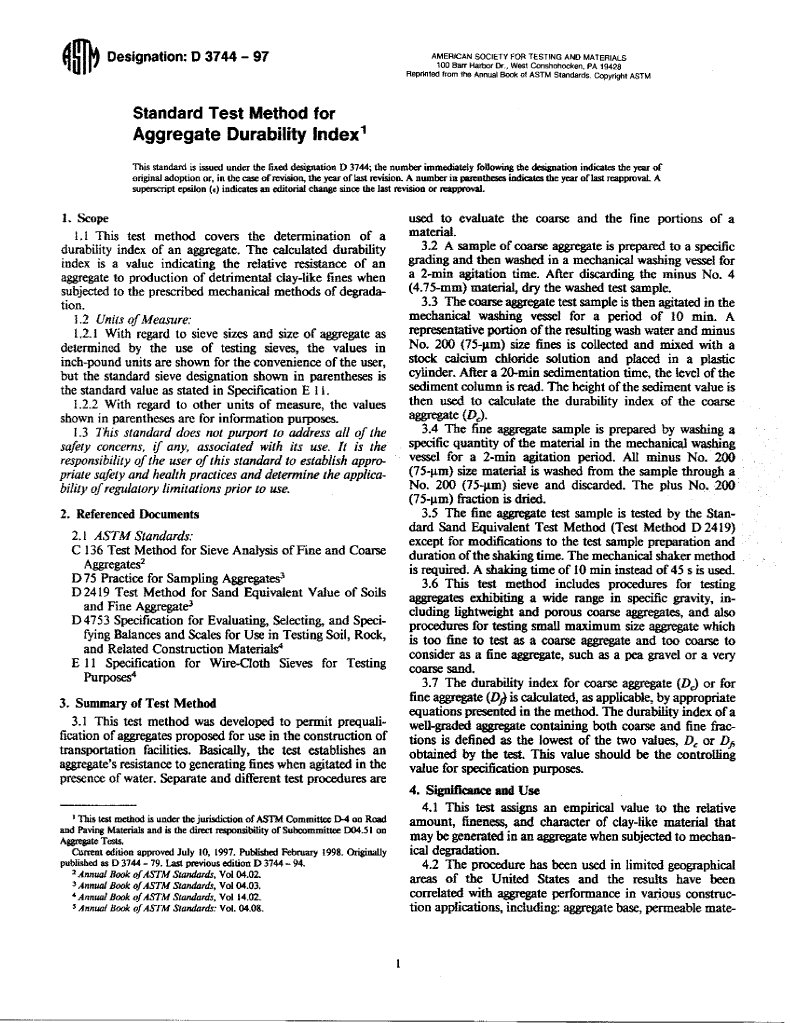 Astm D-3744 | PDF