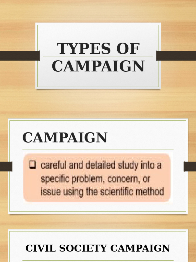 Types of Campaign | PDF | Marketing Communications | Mass Media