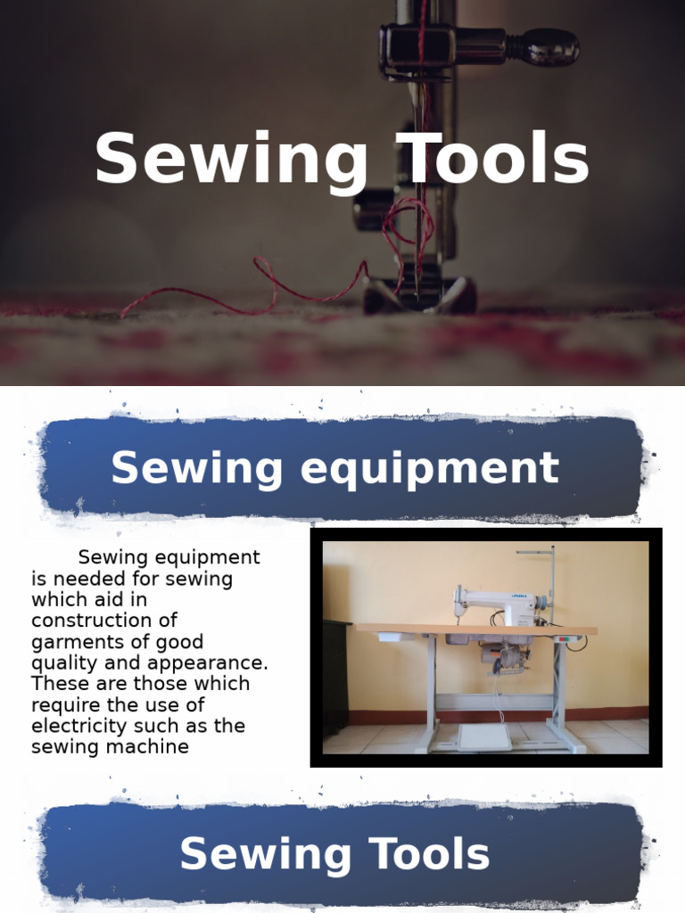 Essential Sewing Tools and Equipment Guide | PDF | Sewing | Scissors
