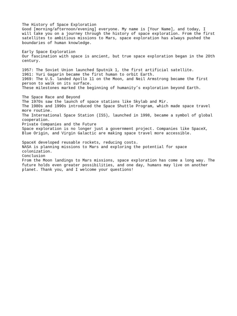 The History of Space Exploration | PDF