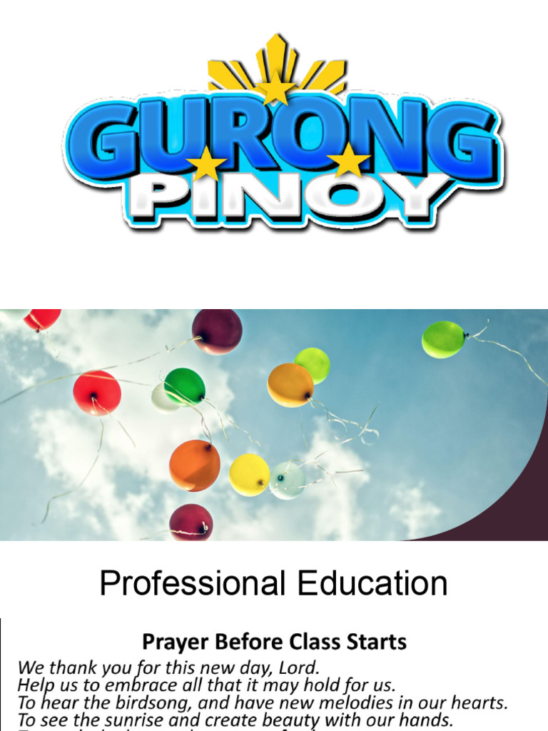 1.1 ProfEd Nov 28 2021 | PDF | Curriculum | Teachers