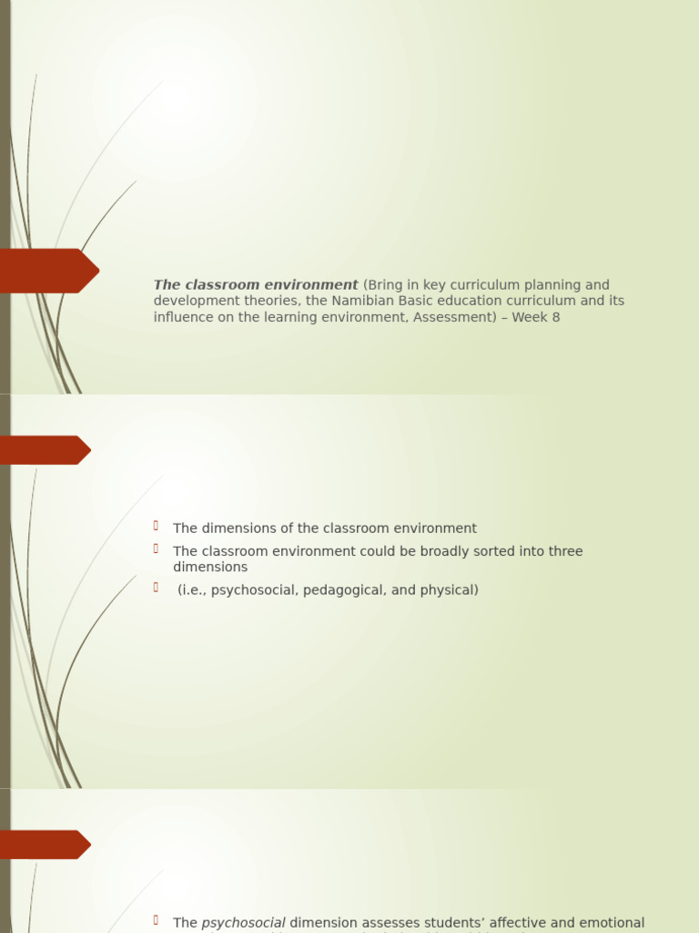 The Classroom Environment | PDF | Constructivism (Philosophy Of Education) | Learning