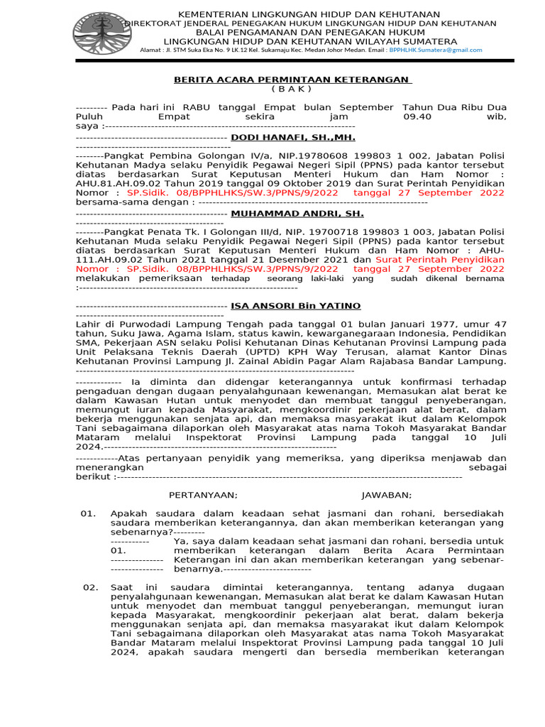 BAP An. Isa Ansori-1 | PDF