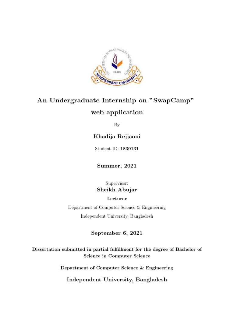Final Report Internship Summer 2021 Khadija Rejjaoui 1830131 | PDF | Software Development ...