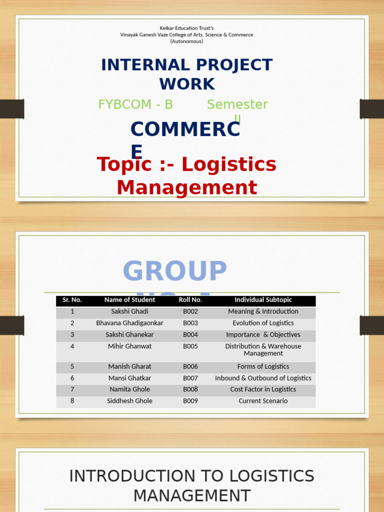 Logistics Management | PDF | Logistics | Warehouse
