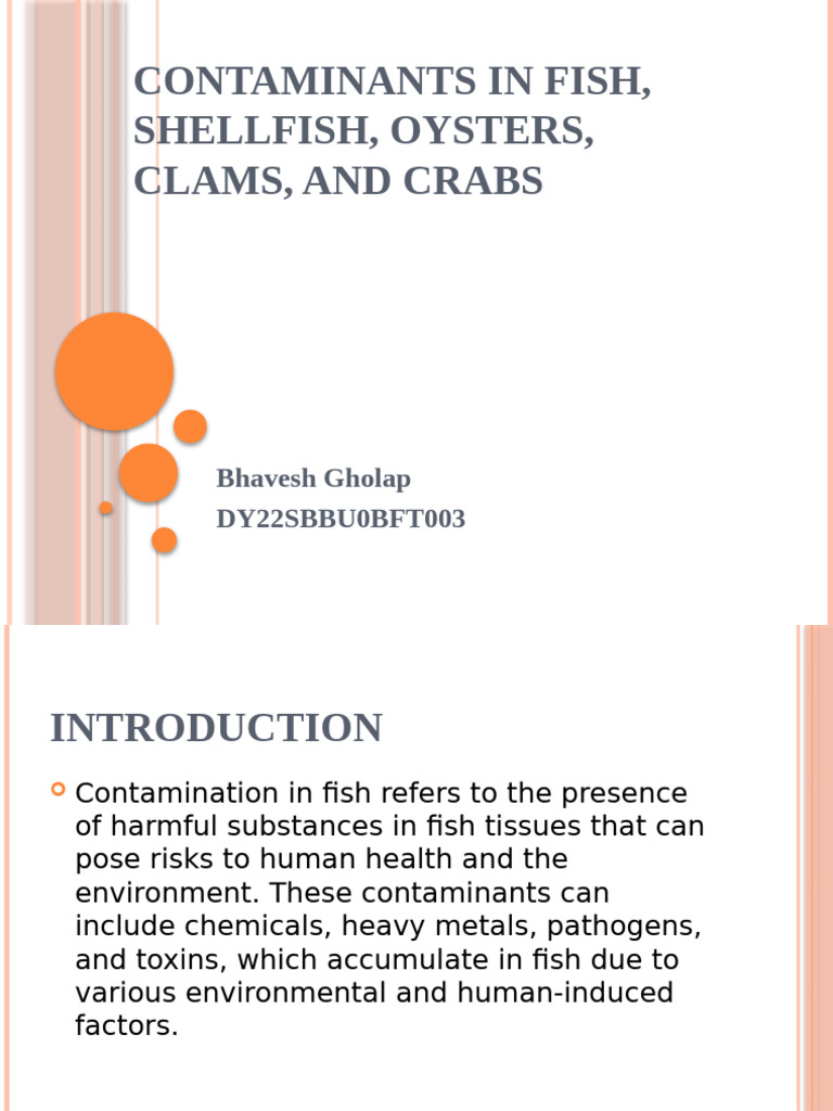 Contaminants in Fish, Shellfish, Oysters | PDF | Seafood ...