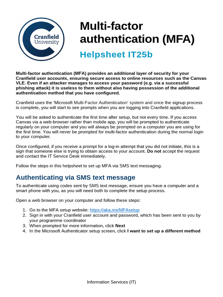 IT25b_MFA-setup-guide-ShortCourses | PDF | Mobile App | Qr Code