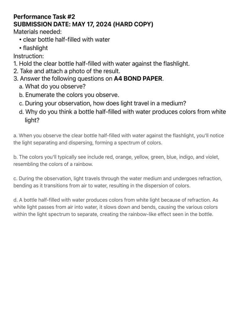 Performance Task #2 | PDF