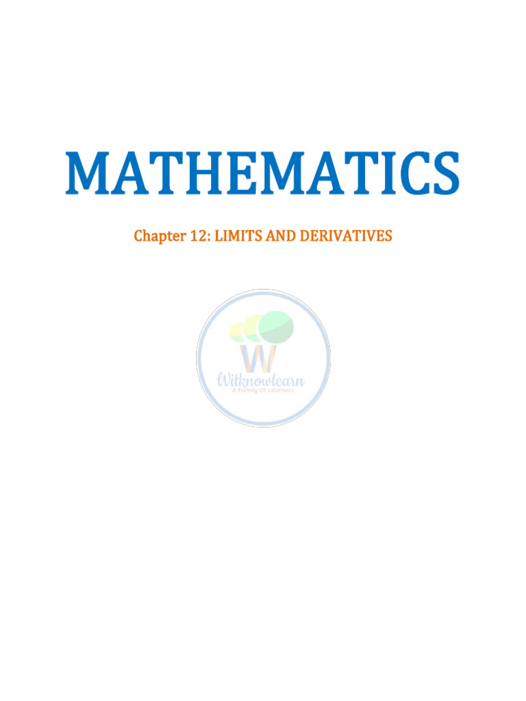Limits and Derivatives Class 11 Notes Formulae and Mind Maps 0 2024 13 ...